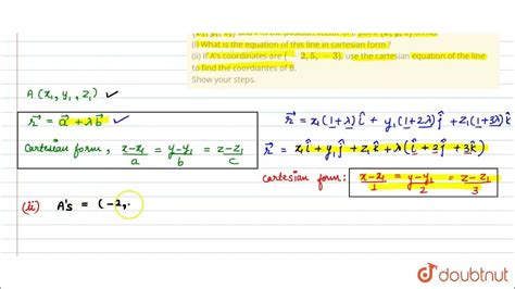 The Vector Equation Of A Line Ab Is Given By Vec R X 1 1 Lambda Hat I Y 1 1 2 Lambda Hat