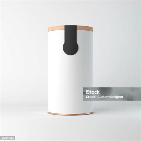 백색 판지 빈 깡통에는 블랙 라벨 스티커 포장 이랑을 할 수 있다 차 커피 건조 제품 선물 상자 0명에 대한 스톡 사진 및 기타 이미지 Istock