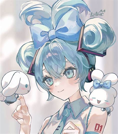 Miku 插画师tetra的玉桂狗初音插画图片 Bobopic
