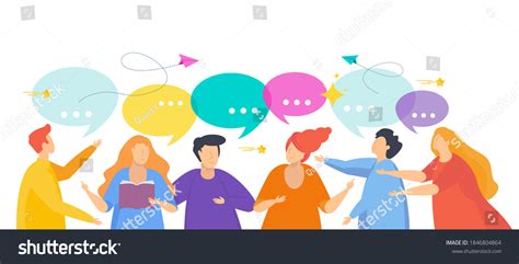 사람들이 말하는 겁니다 대화 소셜 네트워크 스톡 벡터로열티 프리 1846804864 Shutterstock