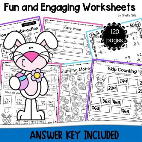 Easter Math Worksheets 2nd Grade Spring No Prep Math Activities Packet