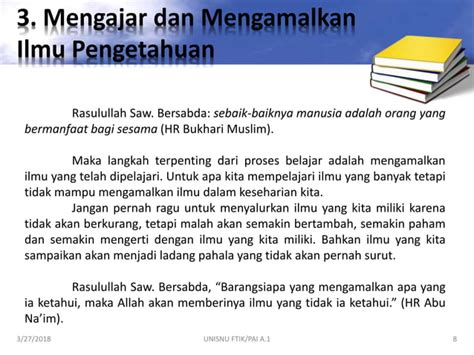 Hadits Belajar Mengajar Pptx