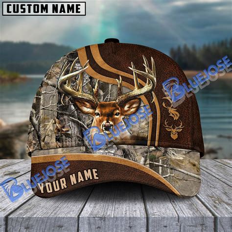 Bluejose Hunting Deer Dark Brown Camo Pattern Multicolor Personalized