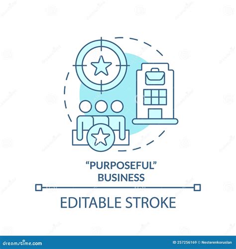 Purposeful Business Turquoise Concept Icon Stock Vector Illustration