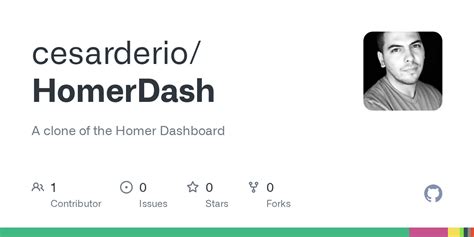 Github Cesarderio Homerdash A Clone Of The Homer Dashboard