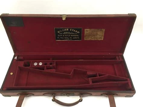 Bonhams A William Evans Brass Mounted Leather Double Guncase