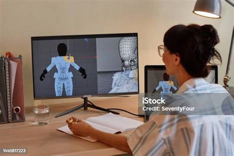 디지털 3d 모델을 구축하는 여성 디자이너 디자인 전문가에 대한 스톡 사진 및 기타 이미지 디자인 전문가 만화 비디오 게임 Istock