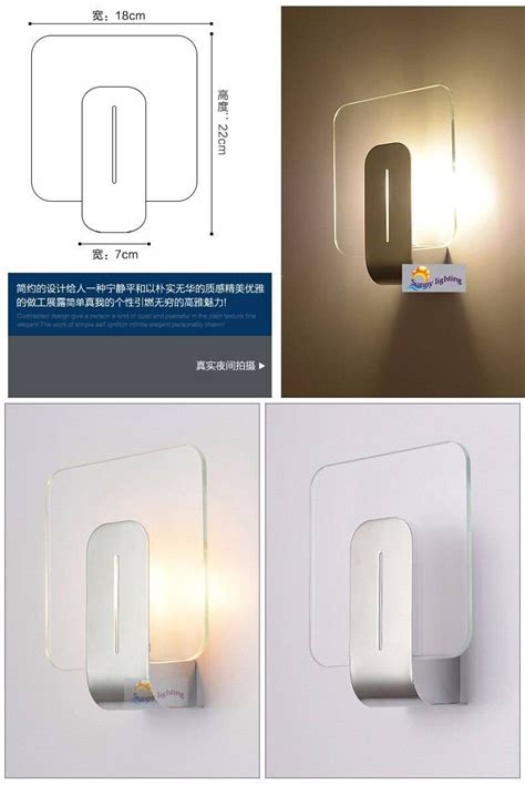 Luxury Modern Wall Clear Led Light Luminaire Stainless Steel 6w Led