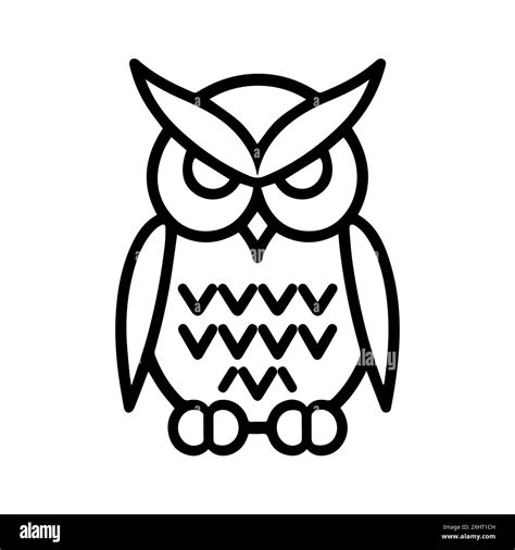 Owl Icon Or Modern Line Symbol Vector Line Art And Icon Design With