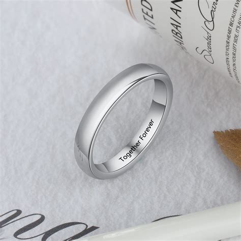 Classic Style Personalized Promise Rings Name Wedding Bands Engagement Ring