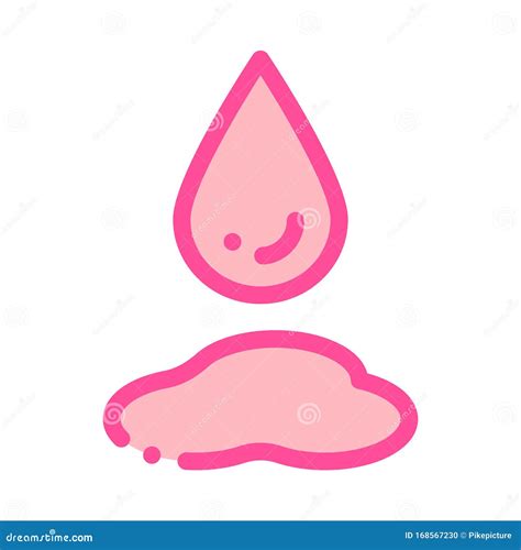 Drop Minor Bleeding Vector Sign Thin Line Icon Stock Vector