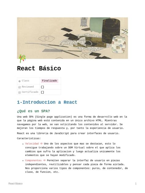 React Basico Pdf Internet Tecnologías De La Información