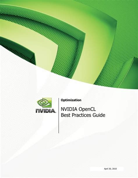 NVIDIA OpenCL Best Practices Guide