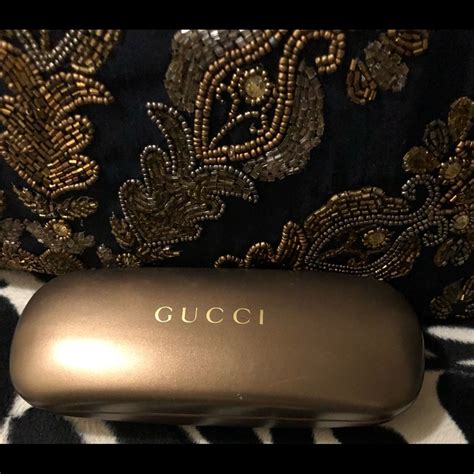 Authentic Gucci Glasses Case Empty Brown Gem