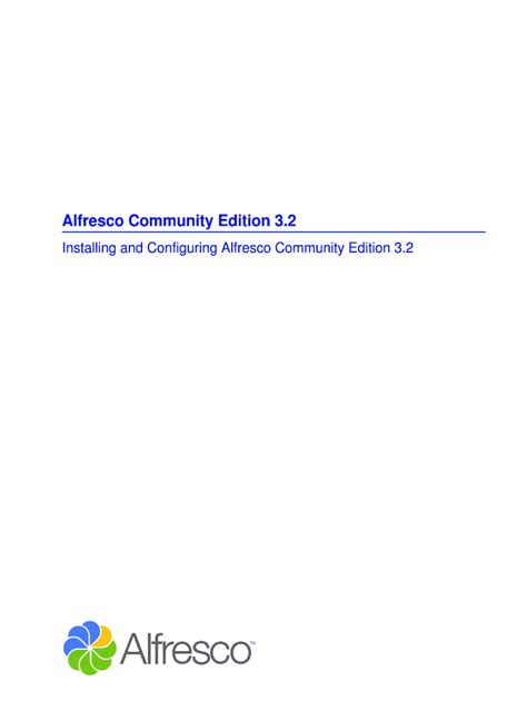Fillable Online Alfresco Community Edition 3 Fax Email Print Pdffiller
