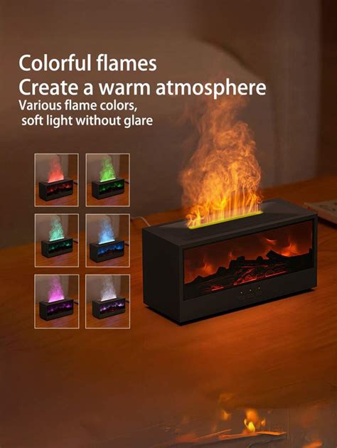 Mini Fireplace Diffusers For Essential Oils 150ml Remote Control