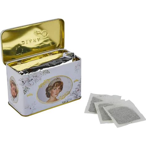 Diana Princess Of Wales Tea Tin With 40 Teabags By Morganics Beauty
