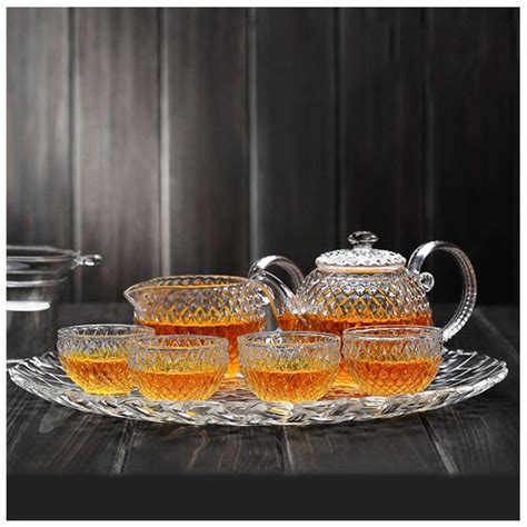 Hittebestendig Verdikte Glas Thee Set Kegel Patroo Grandado