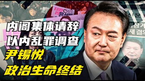 内阁集体辞职，以内乱罪调查，尹锡悦“政治生命”终结 Youtube
