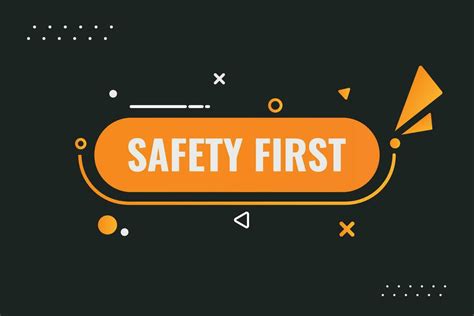 Safety First Button Speech Bubble Banner Label Safety First 24204464