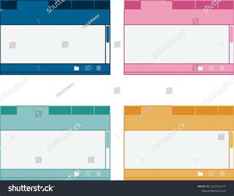 Colourful Window Application Frame Illustration Stock Vector Royalty