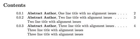 boxes table of contents alignment problem with multi line pbox in