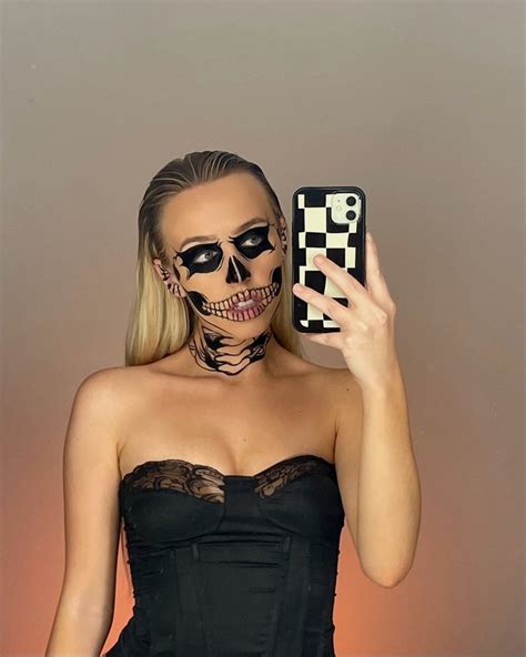 Tate Langdon Skull Makeup Halloween In 2023 Halloween Makeup Easy