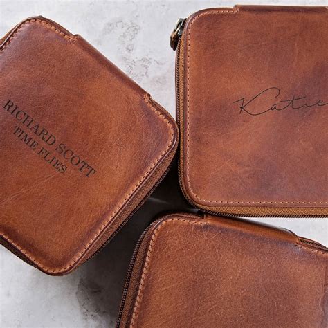 Personalised Leather Travel Jewellery Case For Her By Ginger Rose