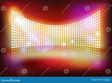 Big Led Screen Vector Illustration Stock Vector Illustration Of