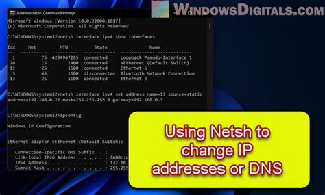 Comment Utiliser L Adresse IP Ou Le DNS De L Interface Netsh Dans CMD