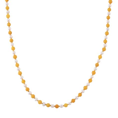 Djoy Amber White Fresh Water Pearl Beads Necklace 2718426661 Tjc