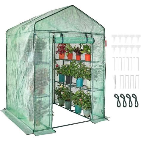 VEVOR Serre De Jardin 141x141x200 Cm Tente Abri De Plantes Avec