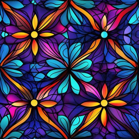Premium Ai Image Stained Glass Window In A Mosaic Style