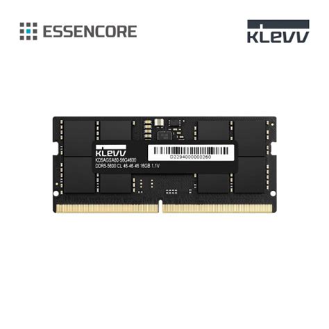파인인포 하이닉스 칩 품은 에센코어 Klevv Ddr5 Pc5 44800 Cl46 5600mhz 노트북 메모리 출시 데일리시큐