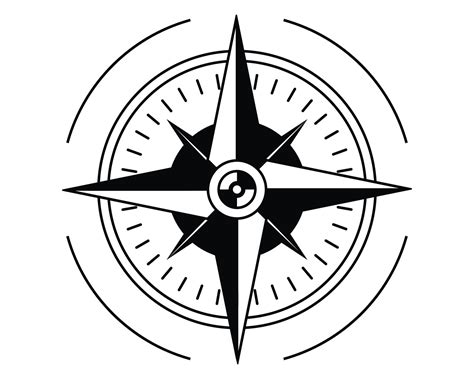 Compass With Arrows Indicate Cardinal Directions Flat Vector Illustration 21635573 Vector Art