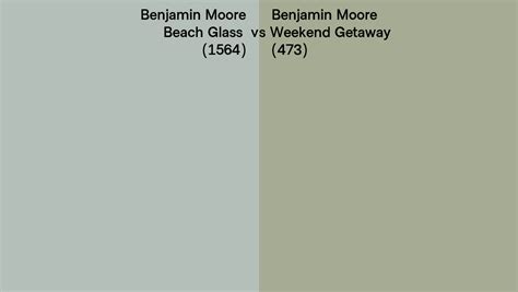 Benjamin Moore Beach Glass Vs Weekend Getaway Side By Side Comparison