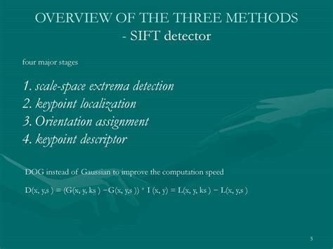 A Comparison Of Sift Pca Sift And Surf Ppt Download