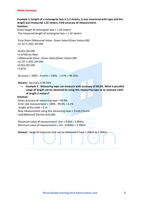 The Accuracy Formula And How To Calculate It Theory Short Notes