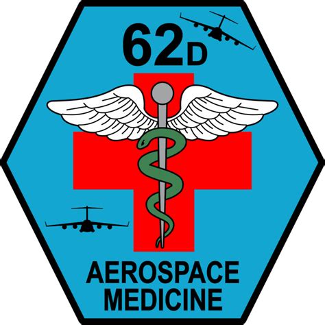 Mcchord Afb 62d Aerospace Medical Patch 3 Light Blue Background Black Border Red Cross
