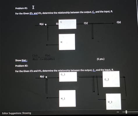 Solved Problem M For The Given G S And H Determine The Chegg