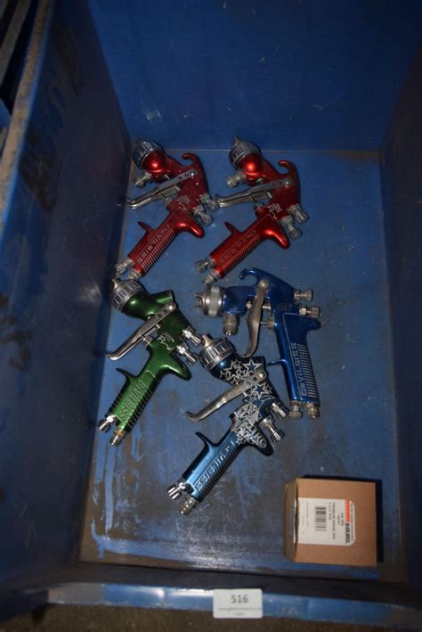 5x Assorted Spray Guns