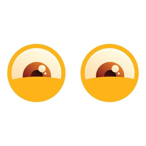 Cute Cartoon Eyes Looking Down Expression 50042235 Vector Art At Vecteezy