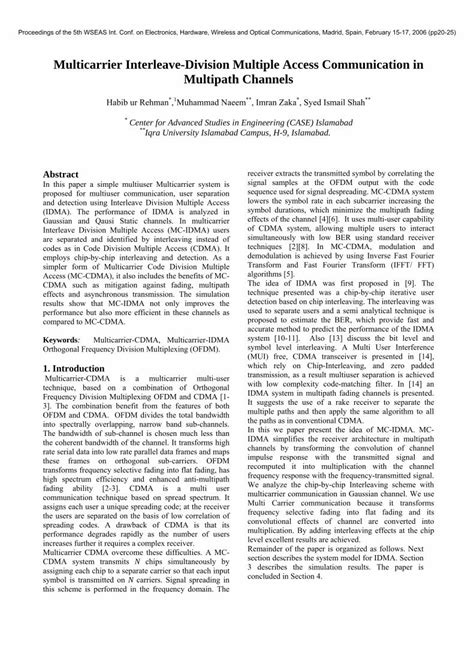 Pdf Multicarrier Interleave Division Multiple Access