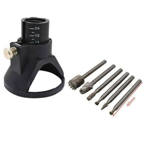 Rotary Multi Tool Router Drill Bits Cutting Guide Attachment Kit For