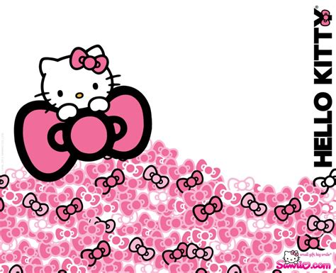Hello Kitty Red Bow Background