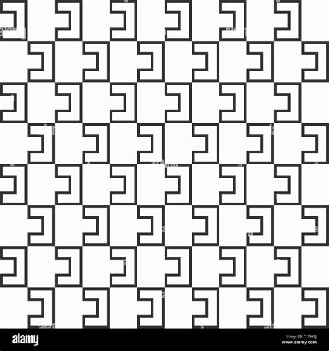 Abstract Seamless Pattern Of Interlocking Shapes Modern Stylish