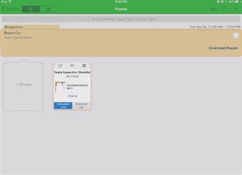 download a form report inspectall support