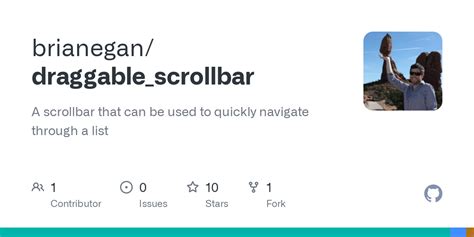github brianegan draggable scrollbar a scrollbar that can be used to