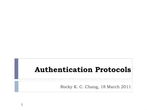 Ppt Authentication Protocols Powerpoint Presentation Free Download