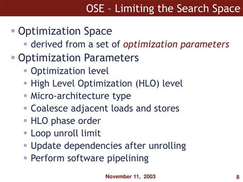 Ppt Compiler Optimization Space Exploration Powerpoint Presentation Free Download Id4005562